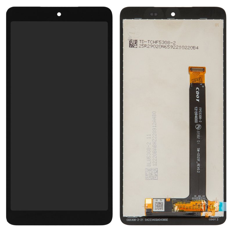 LCD compatible with Samsung G525F Galaxy Xcover 5, (black, without ...