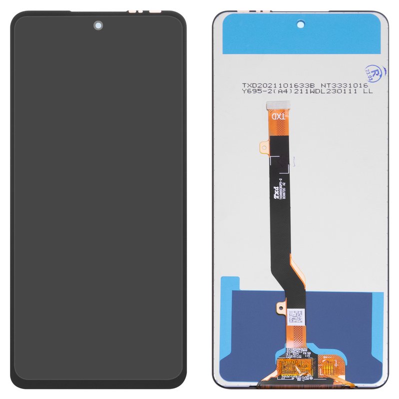 LCD compatible with Tecno Pova 2, Pova 3, (black, without frame, High ...