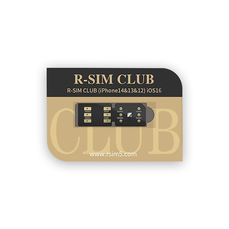 R-Sim Club Card for iPhone 14 / 13 / 12 (eSIM QPE 5G / iOS 16.x ...